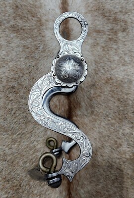 Maker Marked B-C Vaquero Sterling Silver S Shank Show Bit - 5" Salinas ...