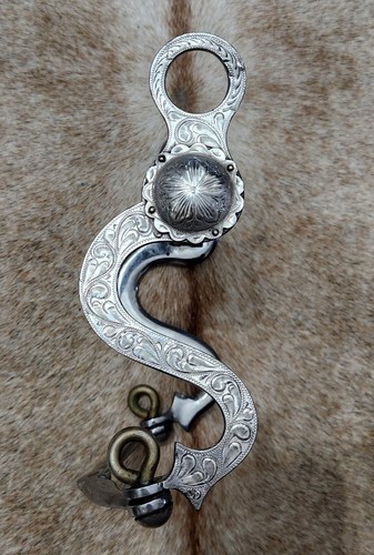 Maker Marked B-C Vaquero Sterling Silver S Shank Show Bit - 5" Salinas ...