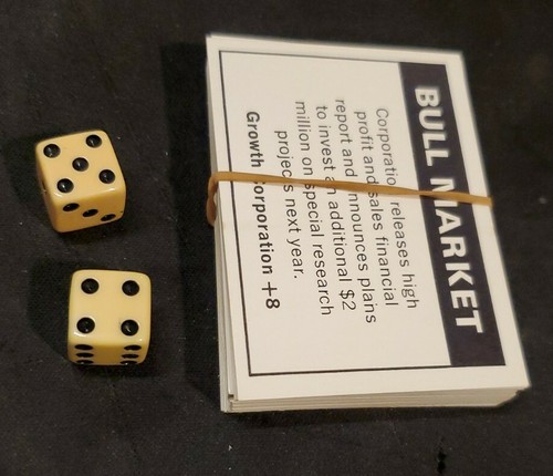 Vintage 1964 STOCKS & BONDS 3M Bookshelf Game Replacement Cards & Dice ...