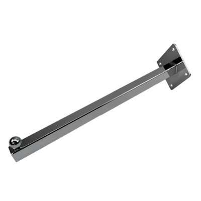 12" Chrome Single Ball Waterfall Hook for Wall Mount System Square ...