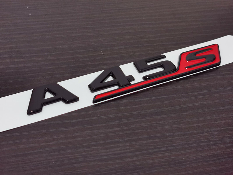 Gloss Black A45S Replacement Decal Badge Sticker For Mercedes-Benz A45 ...