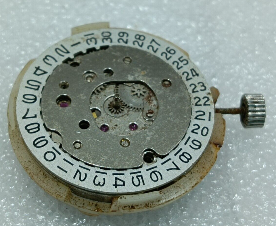 Used Hmt Hand Winding Cal 1809 Date Balance Ok Movement Watch For Parts ...
