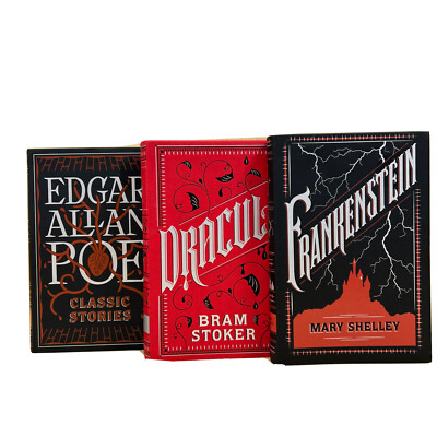 ️3 HORROR CLASSICS Dracula, Frankenstein, Edgar Allen Poe, FlexiBound ...