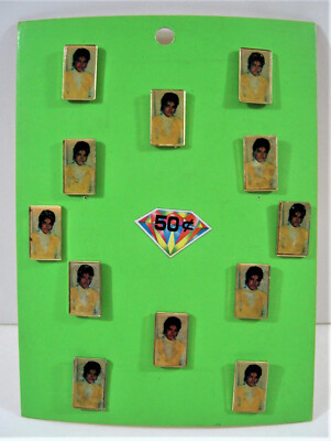 Vintage Michael Jackson Music Rock Band Concert Pin Display 12 On Card ...