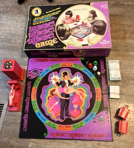 Vtg Magic Magic Magic Game Board Groovy Mod Family Fun Night COMPLETE ...