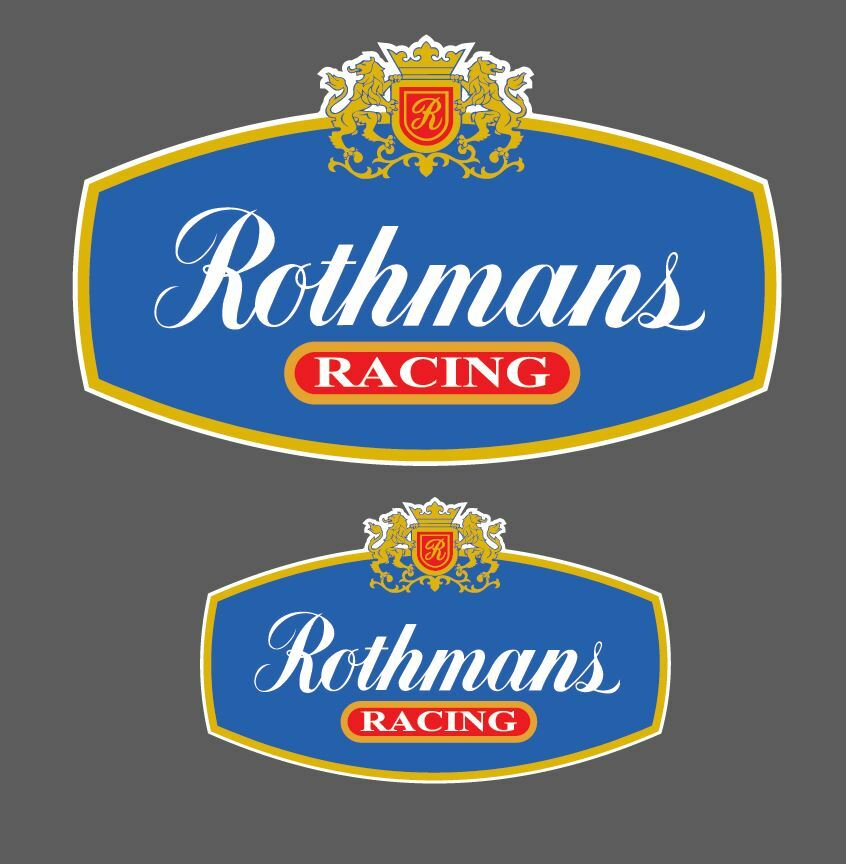 Rothmans Logo Rothmans Red Racing With Gold Outline Sticker 6", 8",