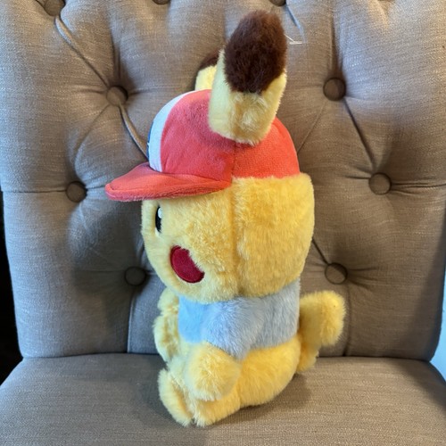 Pokemon 10” Soft Plush Pikachu Wearing Ash Ketchum Hat RARE HTF | eBay
