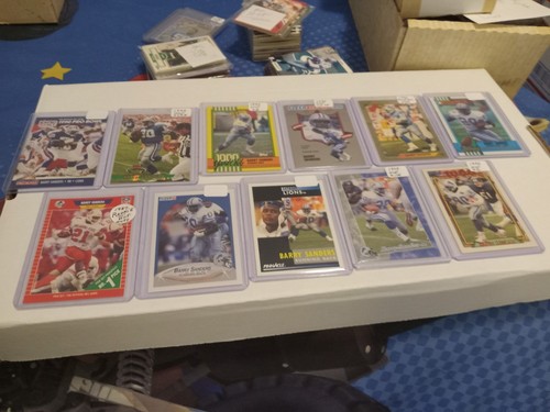 (11) Vintage NFL HOF BARRY SANDERS Cards ( SEE DESCRIPTION & PHOTOS) NM ...