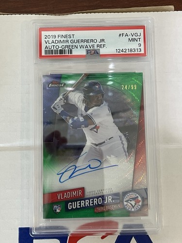 2019 Topps Finest - Vladimir Guerrero Jr. Green Refractor Auto /99 PSA ...