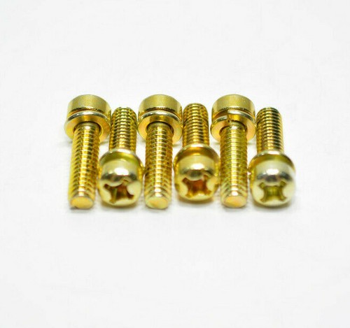 (6 Pk) Throttle Base Plate Screws 12-24 Threads x 13/16" Fits: Holley ...