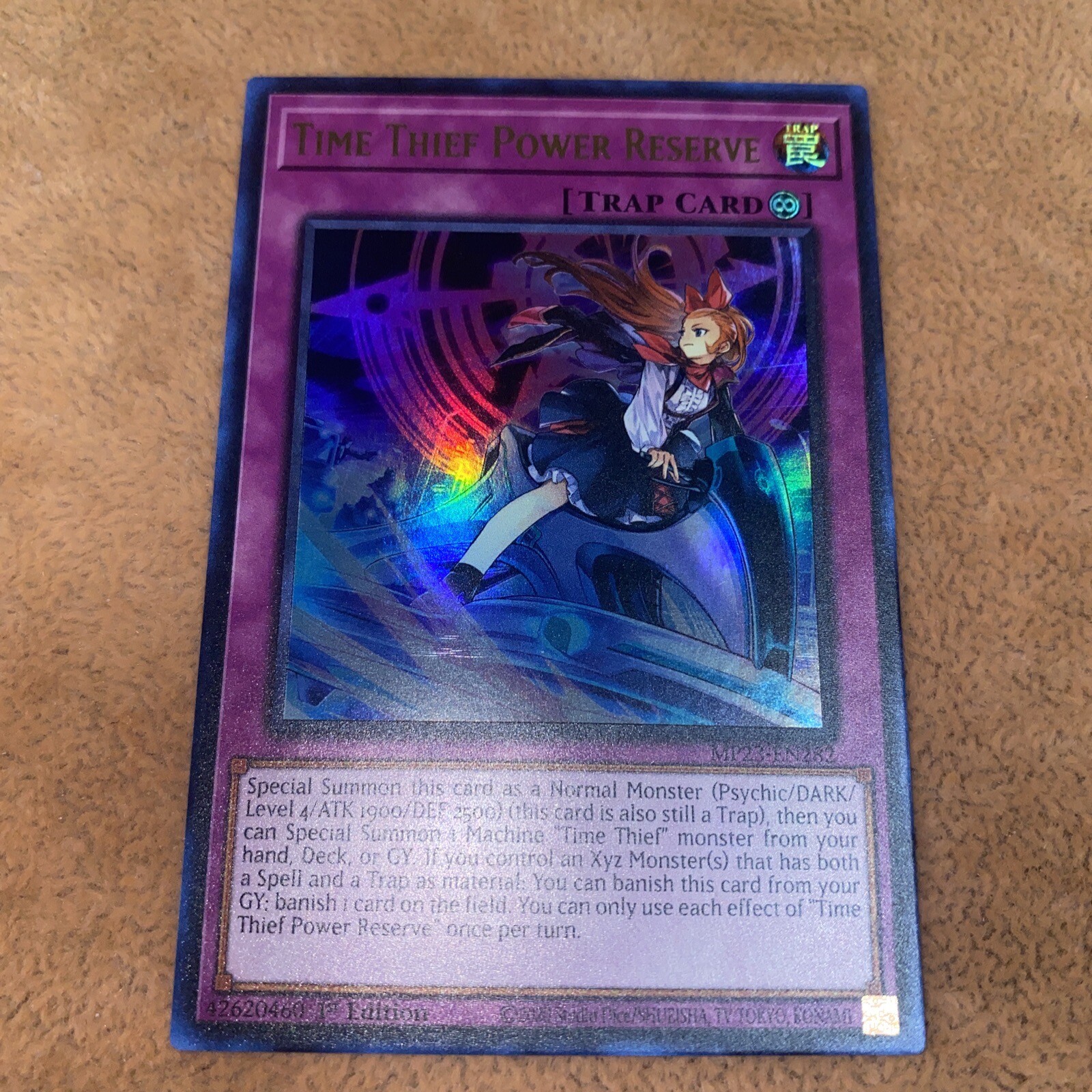 🔥 YUGIOH TIME THIEF POWER RESERVE MP23-EN282 ULTRA RARE NM 1ST EDITION ...