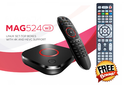 Mag524W3 600Mbps BuiltIn Dual Band WiFi 5G 4K linux 4K Free Bonus ...