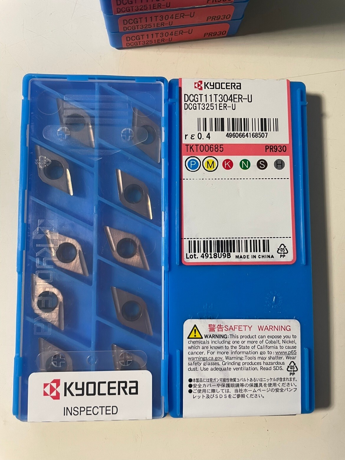 Kyocera DCGT11T304ER-U PR930 DCGT3251ER-U NC turning blade Carbide ...