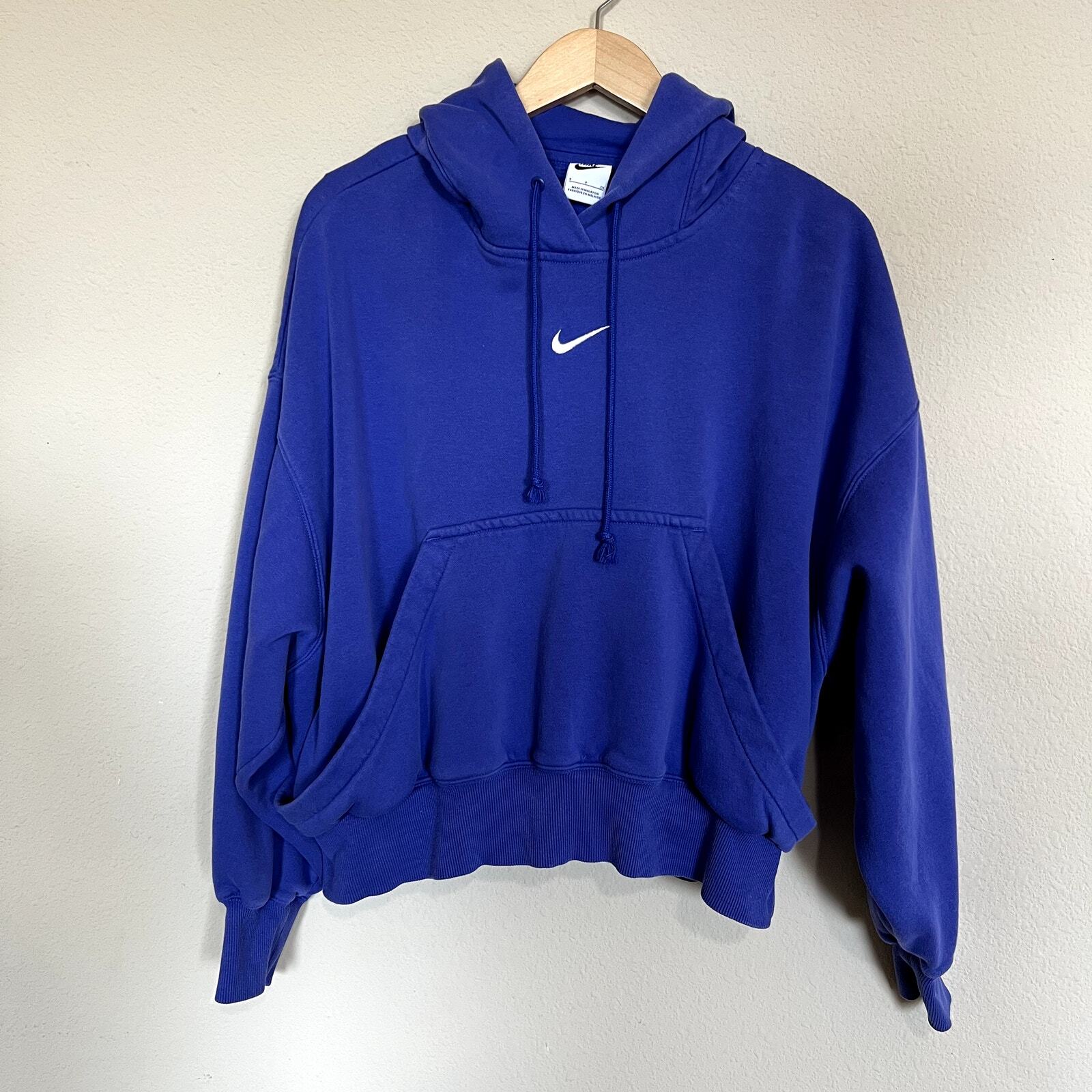 Nike REVOLVE NSW Oversized Hoodie in Lapis & Sail Sz Small | eBay