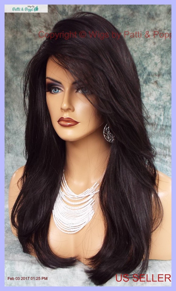 LONG DK BROWN DESIGNER WIG SOFT FLOWING CLASSIC SEXY LONG STYLE 2008 | eBay