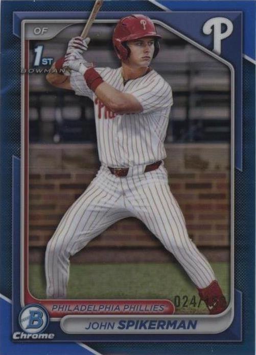 2024 Bowman Draft - Chrome John Spikerman #BDC-49 Blue Refractor /150 ...