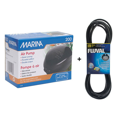 Marina 200 Air Pump plus 6 metre Fluval Airline | eBay UK