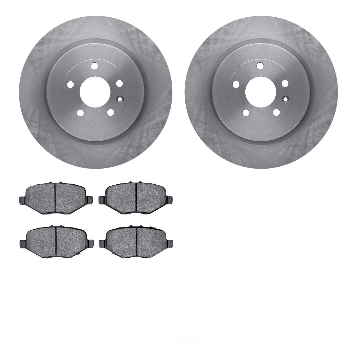 Disc Brake Kit-Rotors with 5000 Advanced Brake Pads DFC 6502-99666 for ...