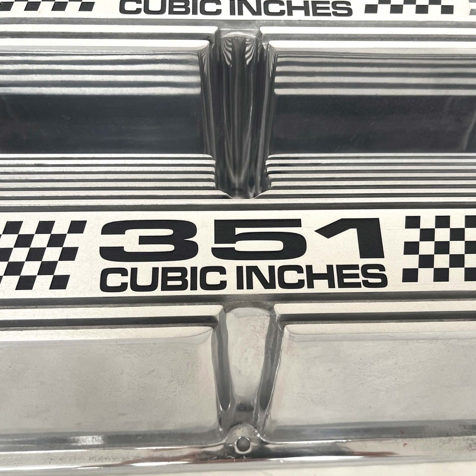 Ford 351W Small block 351 Cubic Inches Polished Pentroof Valve Covers ...