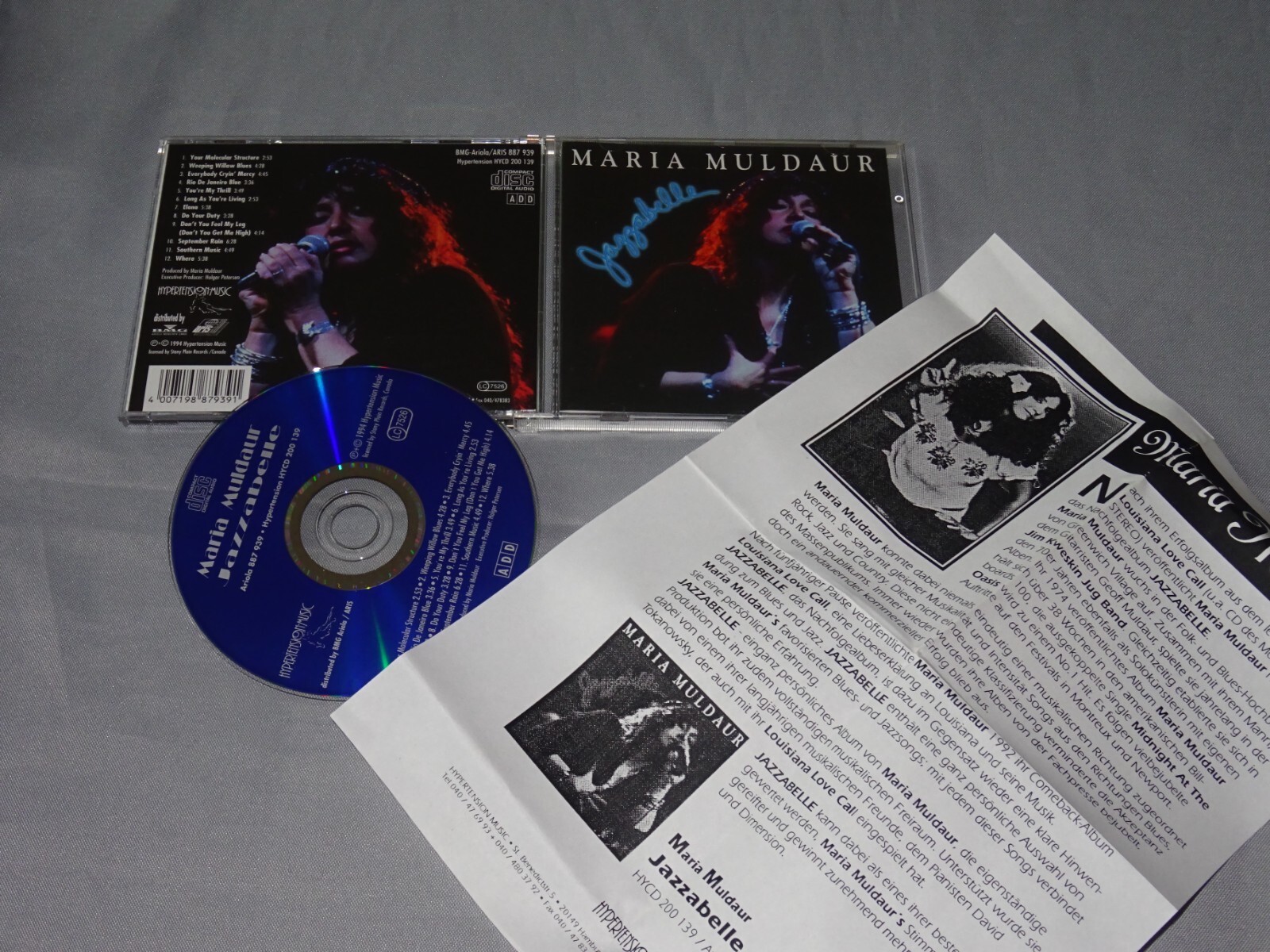 MARIA MULDAUR - JAZZABELLE / ALBUM-CD 1994 (MINT-) & PROMO-SHEET | eBay