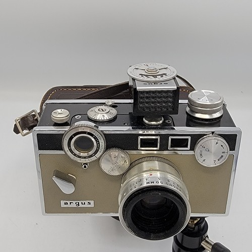 Argus Match-Matic Tan C3 Rangefinder w/ LC3 Meter Leather Case | eBay