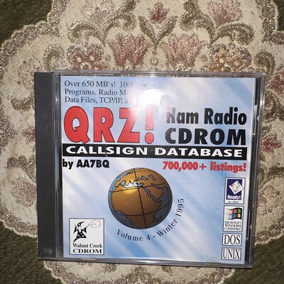 QRZ! Ham Radio CDROM- Excellent & Rare Callsign Database by AA7BQ | eBay