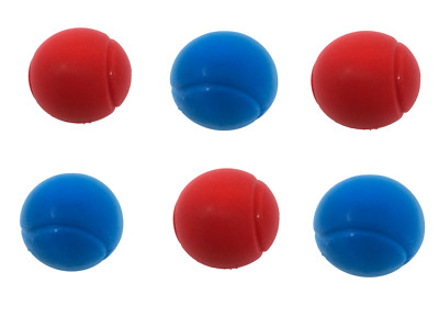E-Deals 70mm Soft Foam/Sponge Balls - Pack of 3 Blue + 3 Red | eBay