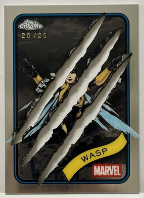 2025 Topps Chrome Marvel #113 Wasp Clawed Variation Stainless Steel 20/ ...