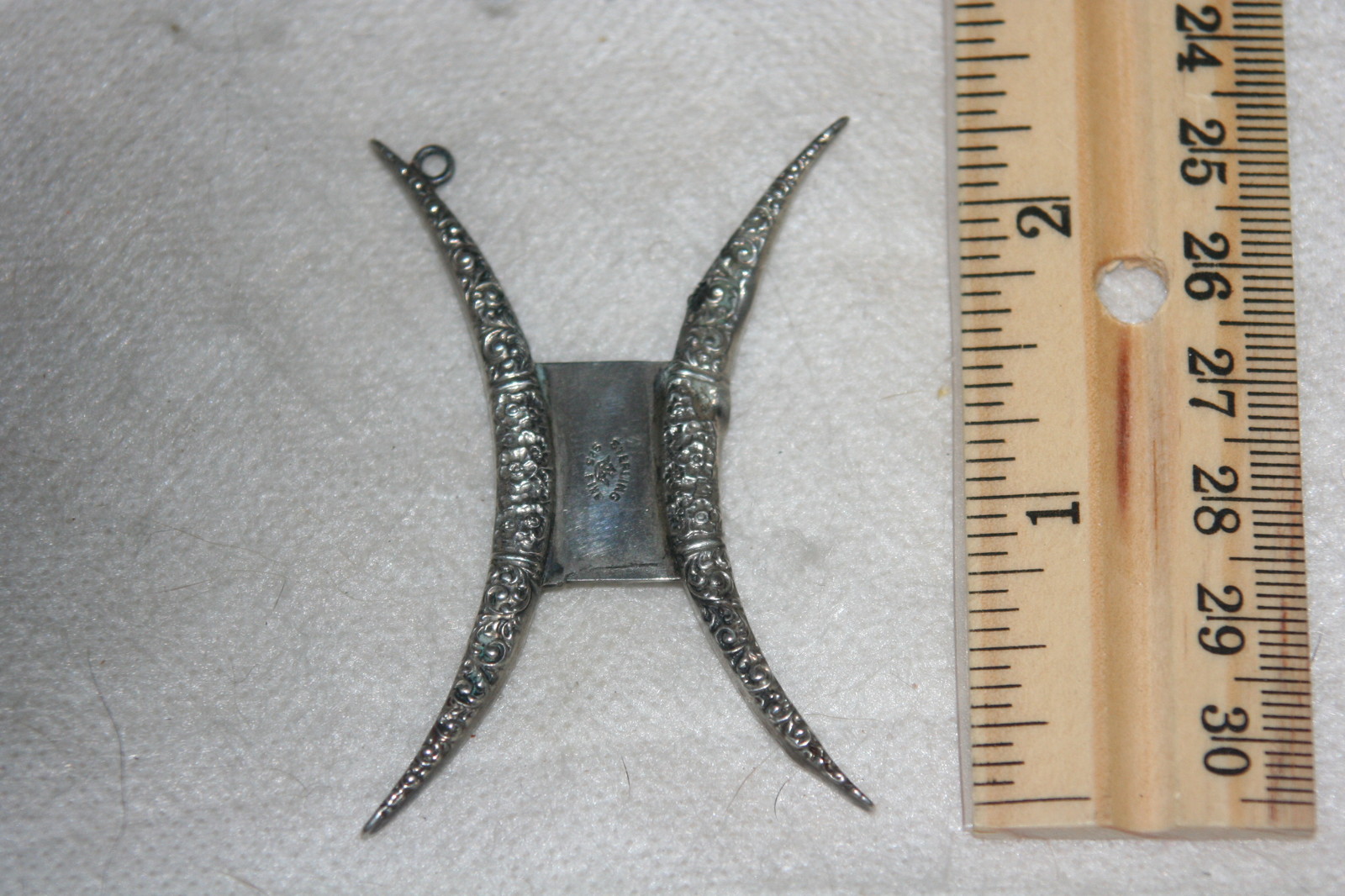 ANTIQUE Sterling Silk Thread WINDER, Reddall Co. c.1900, chatelaine ...