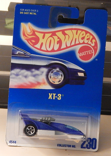 XT-3 Three Wheel Top Fuel Race Car Hot Wheels 1995-230 Mainline Retired ...