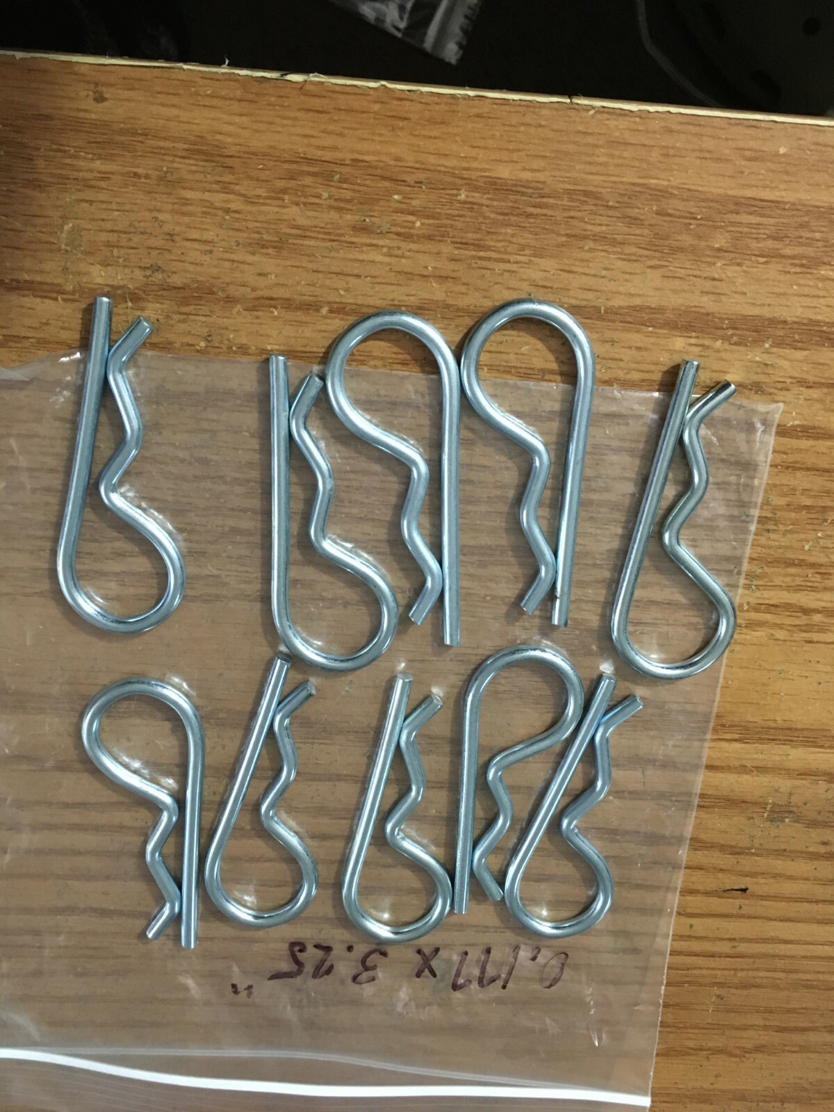 (10) Cotter Pin: Hairpin, Steel, Zinc Plated, 3 1/4 in Fastener Lg, 11/ ...