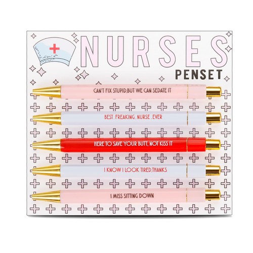 Nurses Pen Set Nurse Gifts for Women Funny Appreciation Nursing Pens ...