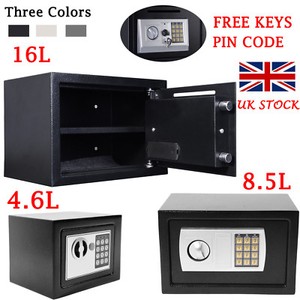 Home Storage Safe Tamper-proof Security Box Chest Lock Cash/File Store ...