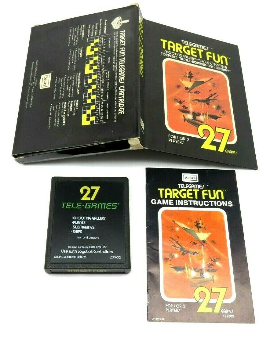 Target Fun (Atari 2600, 1977) Gatefold TELE-GAMES (Box, Cartridge ...