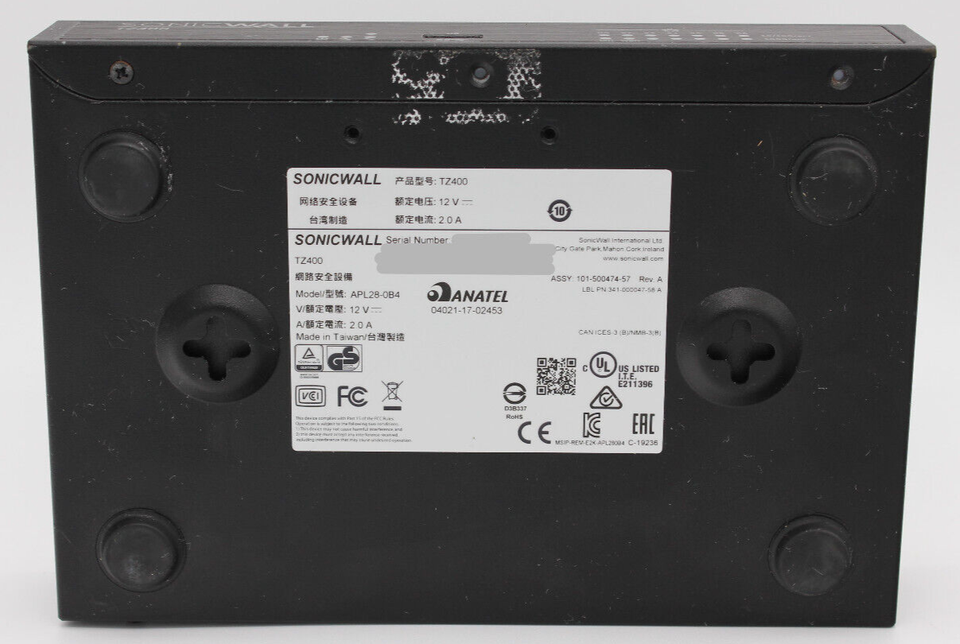 SonicWall TZ400 Network Firewall Security APL28-0B4 | eBay