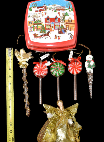 Retro Christmas Crafting Decorating Display Glass Ice Cycles/Lollipop ...