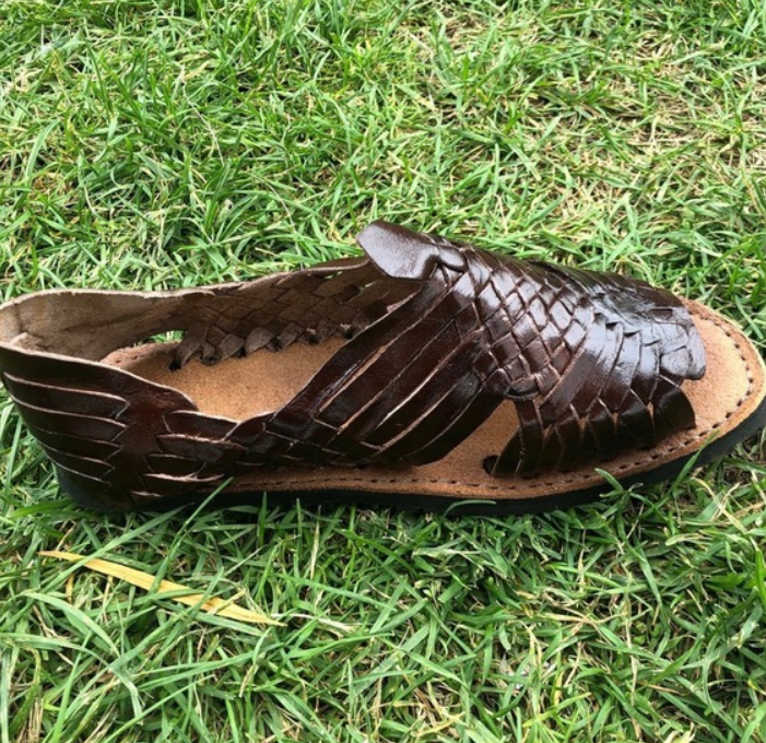 Men’s Brown Leather Huarache Sandals – Handmade Mexican Pachuco Arana ...