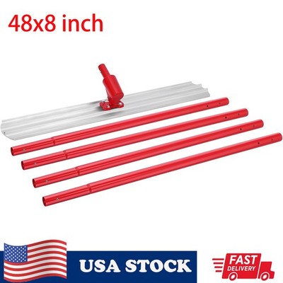 46"x8" Magnesium Bull Float Kit Concrete Float w/4 Extendable Handle ...