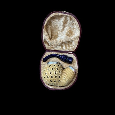 Apple Large Meerschaum Pipe 925 silver handmade smoking tobacco pipe ...