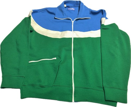 Vintage Bravado Full Zip Lightweight Jacket 90’s Green White Blue Women ...