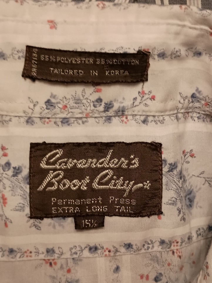 Vintage Western Pearl Snap Shirt Medium Floral Print Cavenders ...