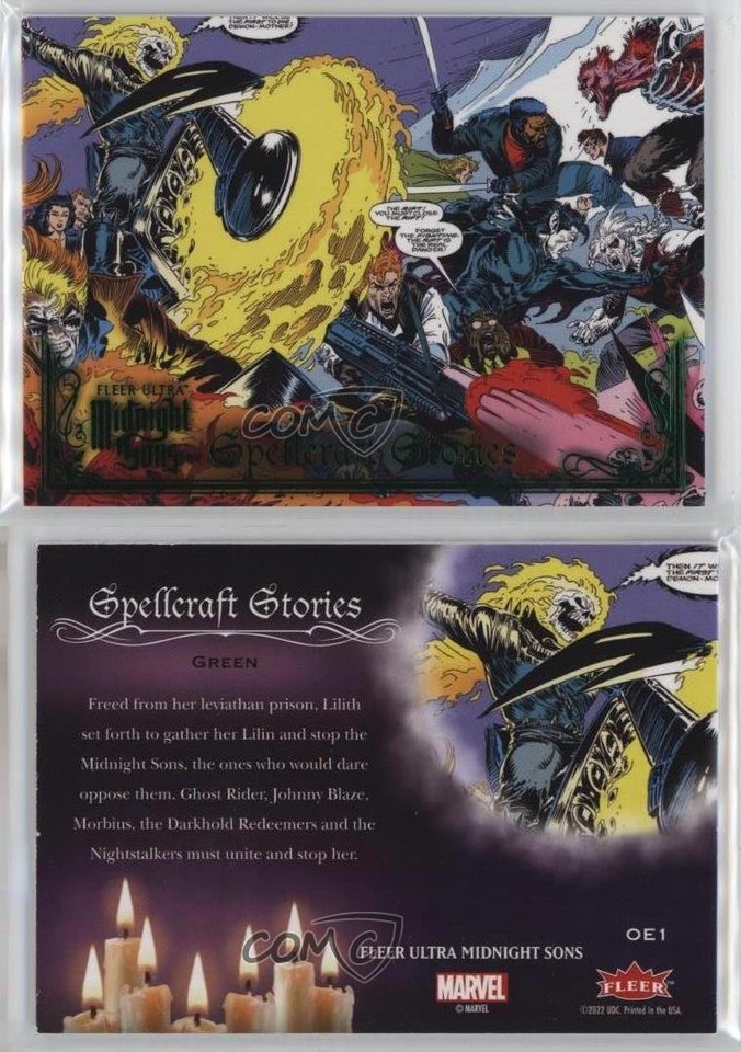 2023 Fleer Ultra Green Rise of the Midnight Sons Ghost Rider #OE1 4et ...