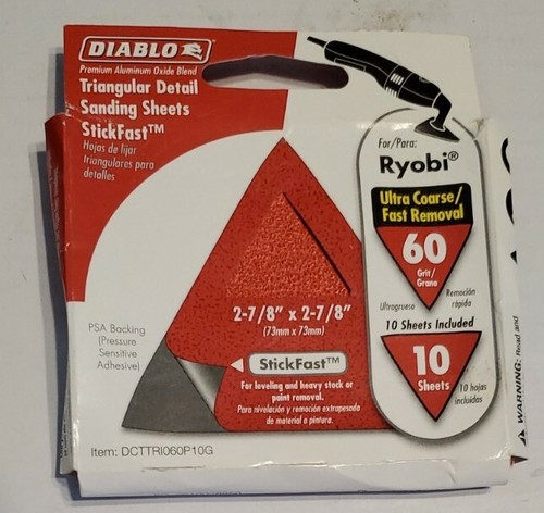Diablo sandpaper 10 sheets 2-7/8 x 2-7/8 triangular Sanding sheets ...