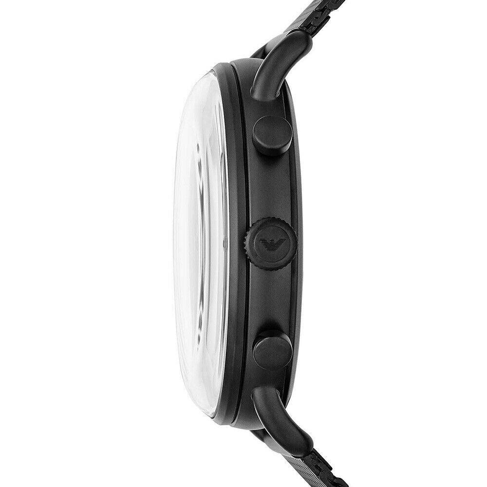 Emporio Armani Men's Aviator Blue Dial Black Mesh Watch AR11201 ...