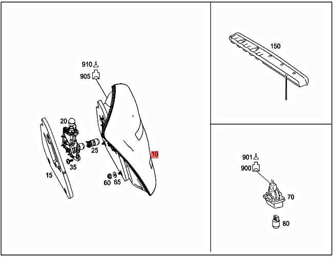 Genuine MERCEDES W221 S-CLASS W221 Tail lamp 2218201364 | eBay