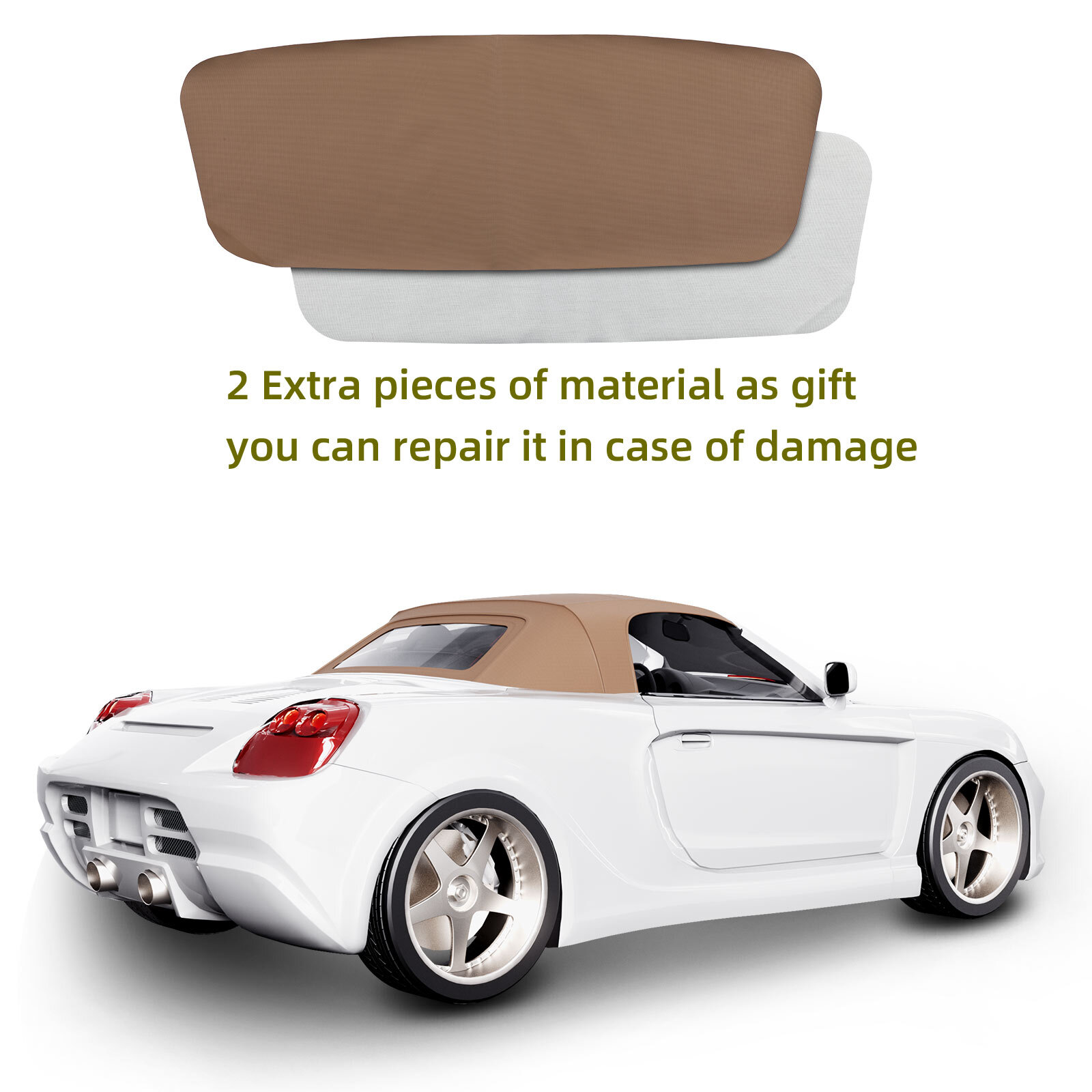 Tan Convertible Soft Top for Toyota MR2 Spyder 2000-2005 1.8L wih Glass ...