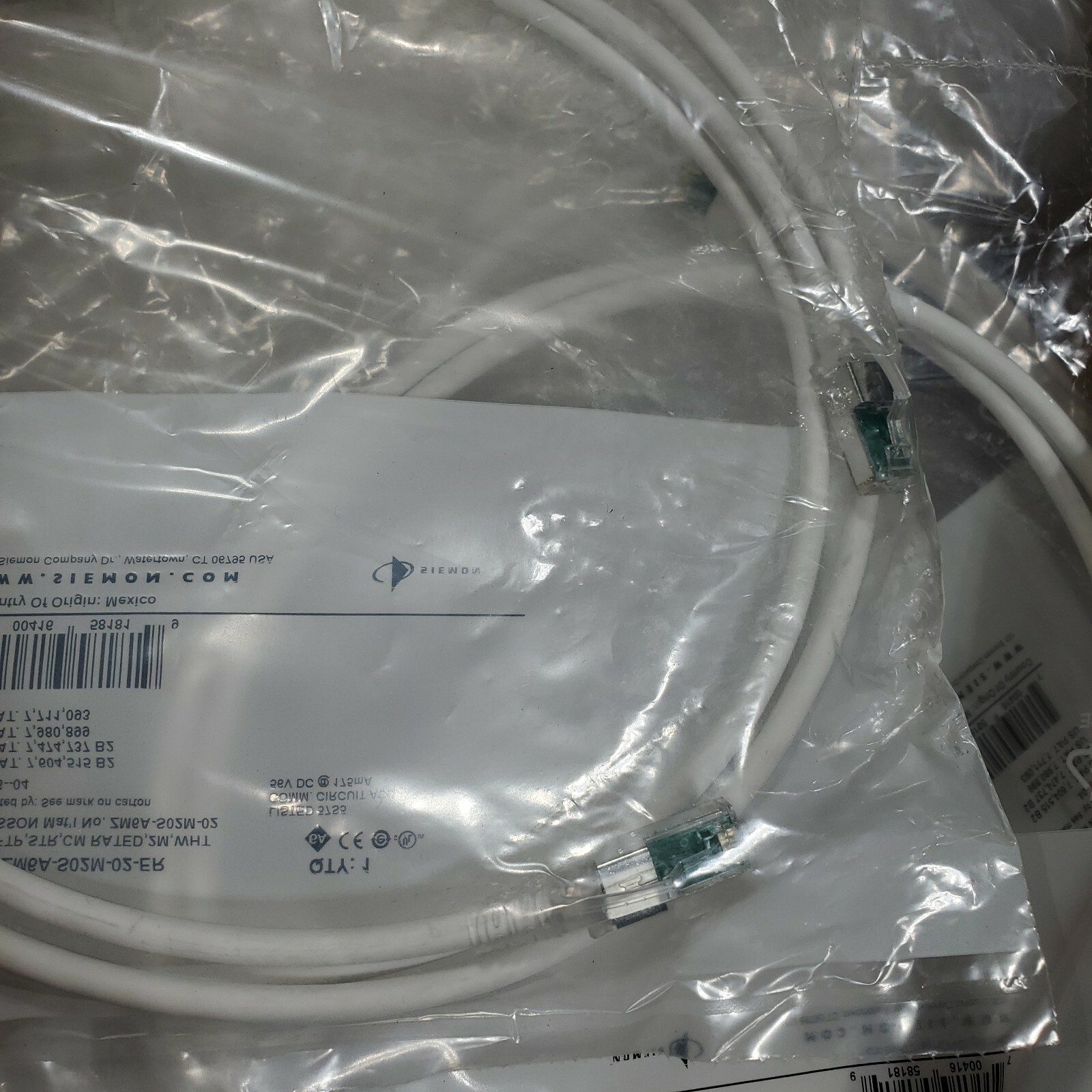 Siemon Zm6a-s02m-02 ZMAX Shielded Cat6a Patch Cable S/ftp Rj45 6.5 ...