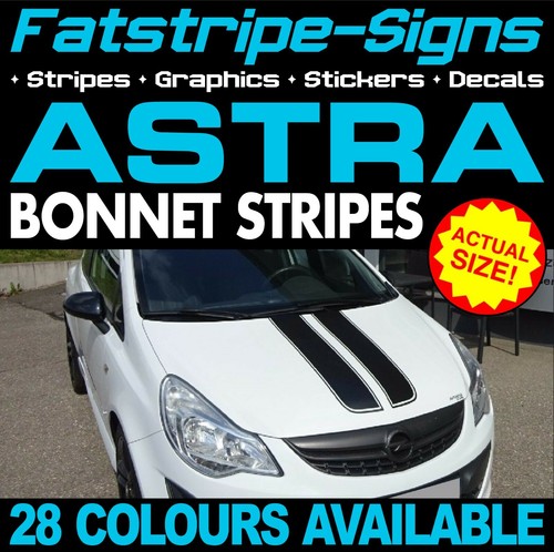 to fit VAUXHALL ASTRA BONNET STRIPES GRAPHICS STICKERS DECALS VXR OPEL ...