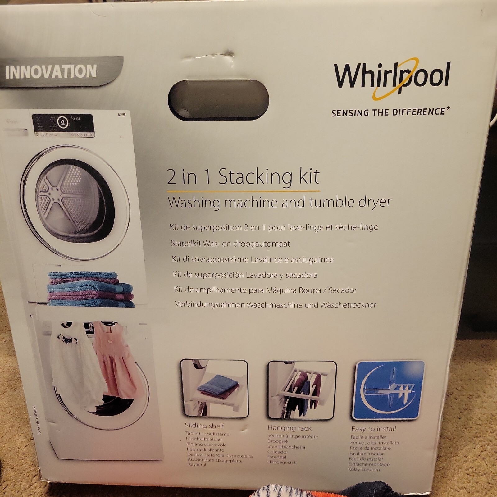 NEW - Whirlpool SKS200 Stacking Kit for Washer Dryer With Shelf ...