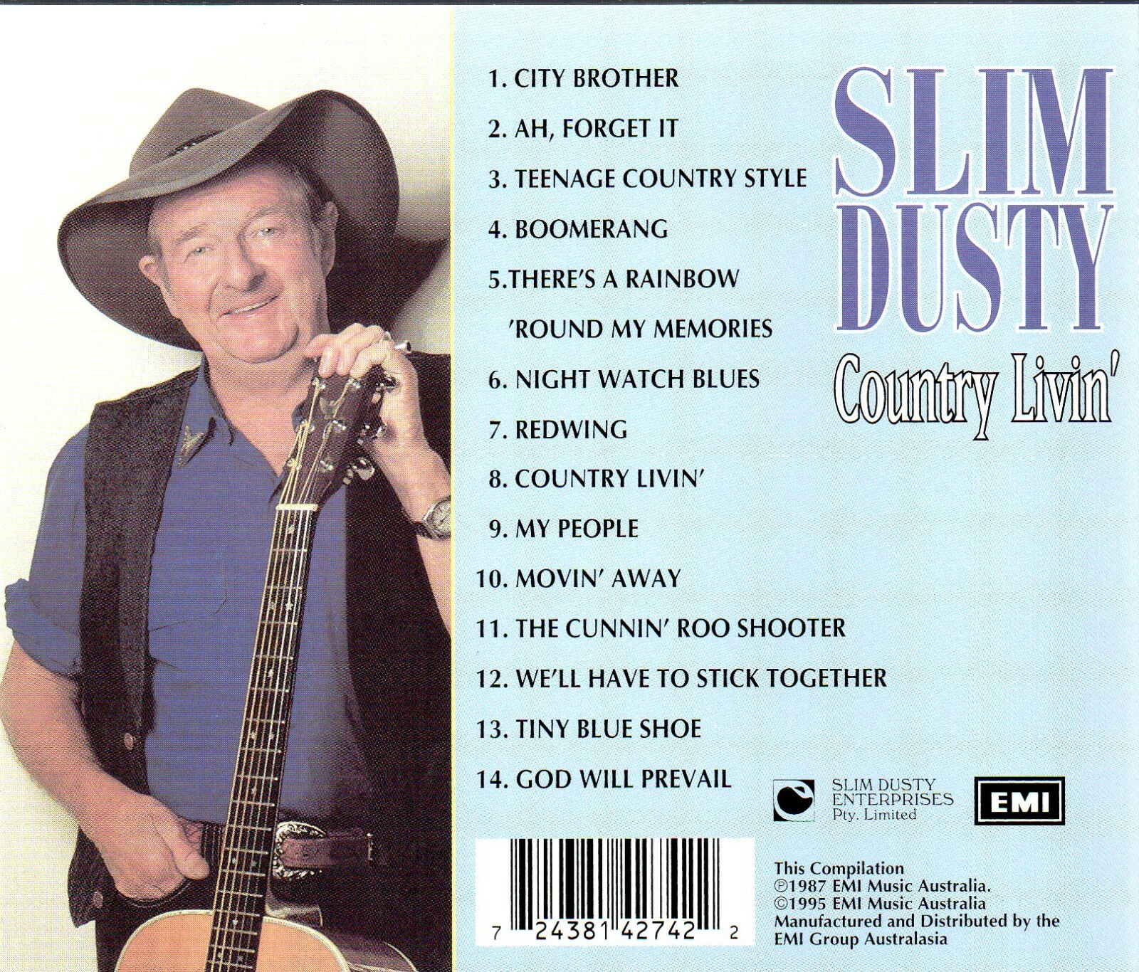 SLIM DUSTY - COUNTRY LIVIN' CD 1987/1995 EMI 8142742 AUSTRALIAN COUNTRY ...